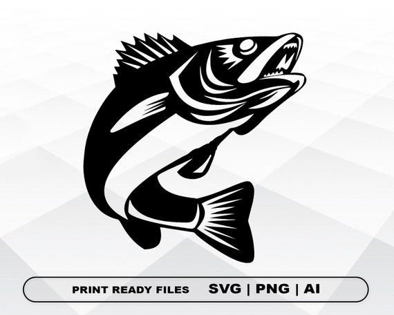 Walleye Fish SVG Files Clipart Print Ai and Svg Digital - Etsy Canada