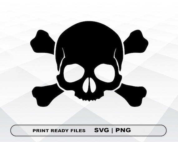 Skull Bones SVG and PNG Files Clipart Skull Bones Print SVG - Etsy