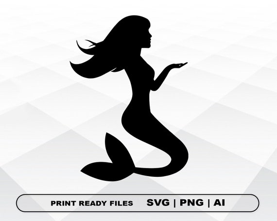 Mermaid SVG Files Clipart Print Ai and Svg Digital Download - Etsy