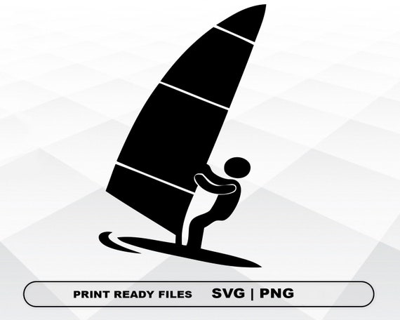 Windsurfing SVG and PNG Files Clipart Windsurfing Print SVG - Etsy