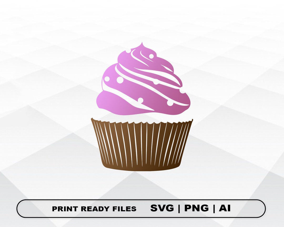 Cupcake SVG, Files Clipart, Print Ai and Svg Digital Download Cricut ...