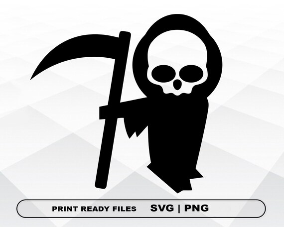 Grim Reaper SVG and PNG Files Clipart Scytheman Print SVG - Etsy