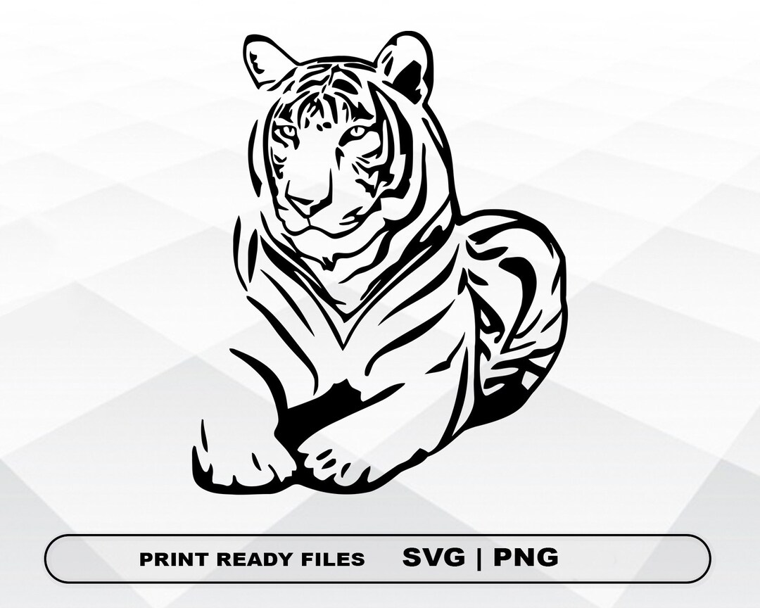 Tiger SVG and PNG Files Clipart, Tiger Print SVG, Digital Download ...
