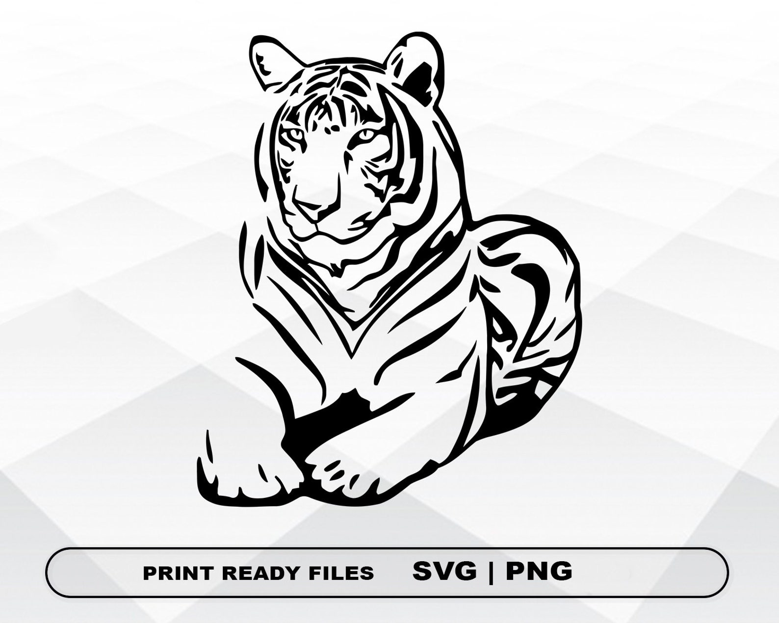Tiger SVG and PNG Files Clipart Tiger Print SVG Digital - Etsy