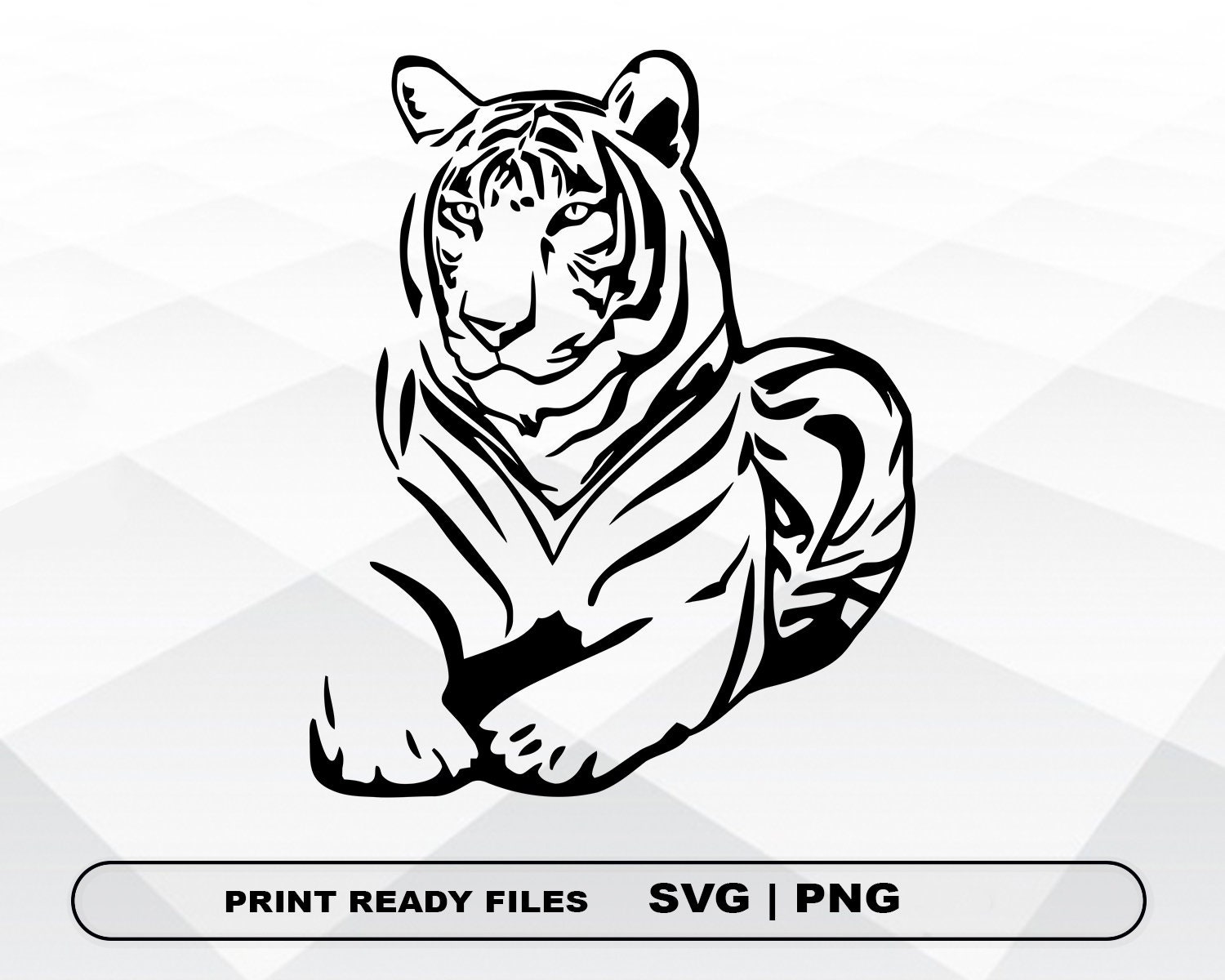 Tiger SVG and PNG Files Clipart Tiger Print SVG Digital - Etsy