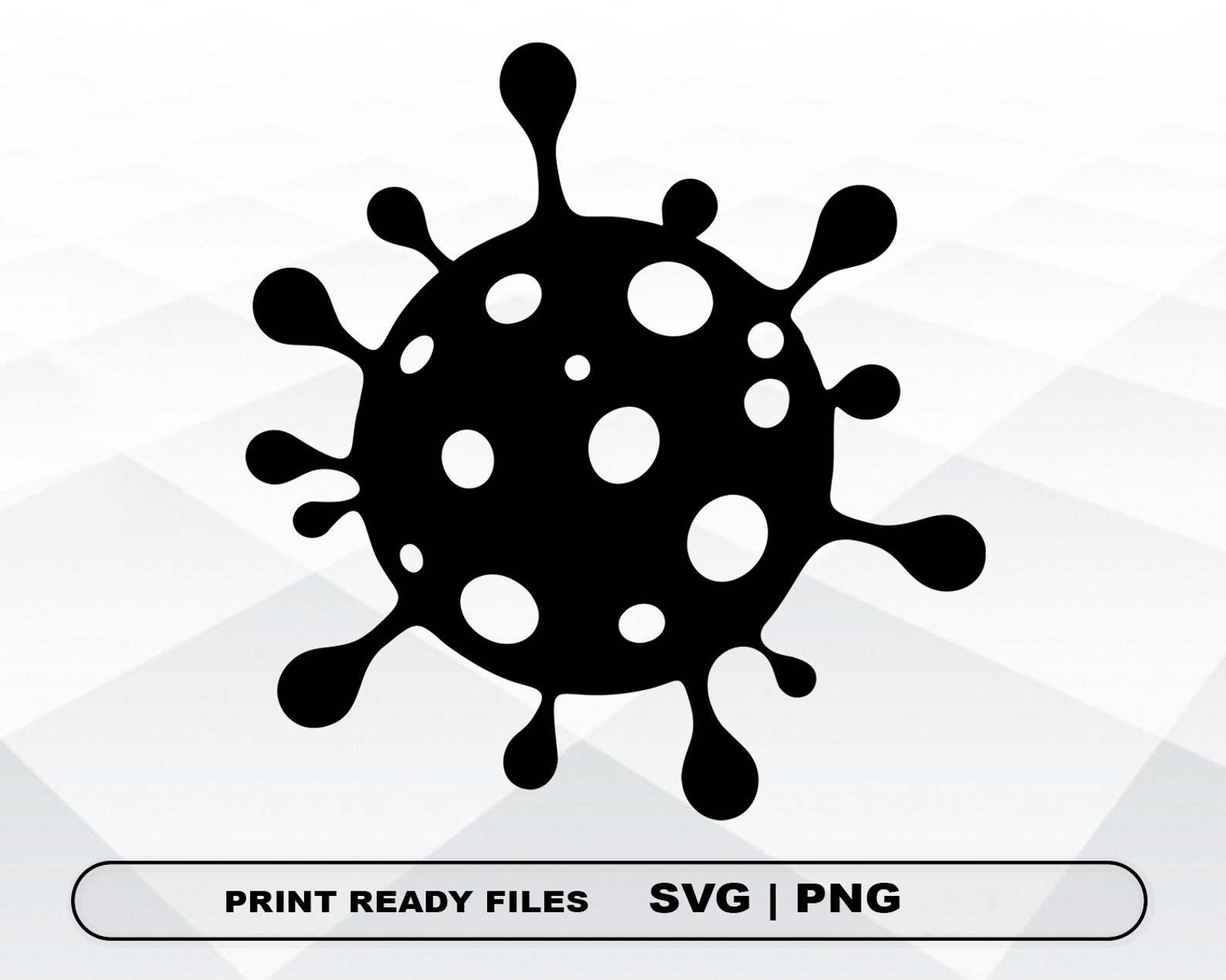 Virus SVG and PNG Files Clipart Covid Virus Print SVG - Etsy