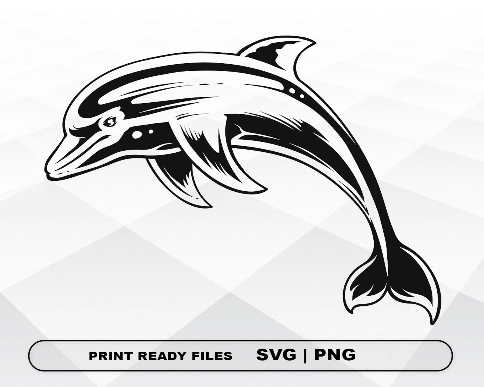 Dolphin SVG and PNG Files Clipart Dolphin Print SVG Digital - Etsy