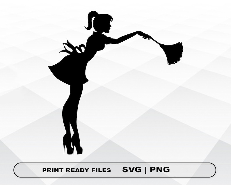 Housemaid SVG and PNG Files Clipart, Housemaid Print SVG, Digital ...