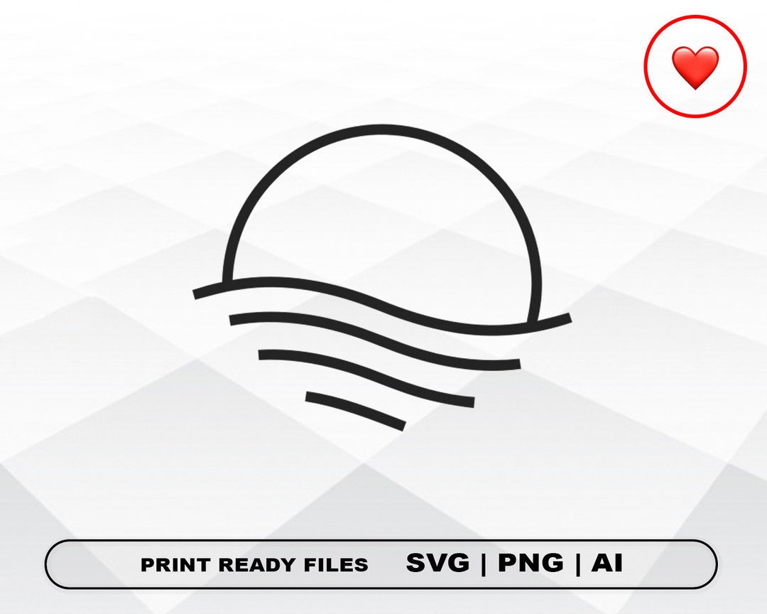 Sunset SVG and PNG Files Clipart, Sunset Print Ai and SVG Digital ...