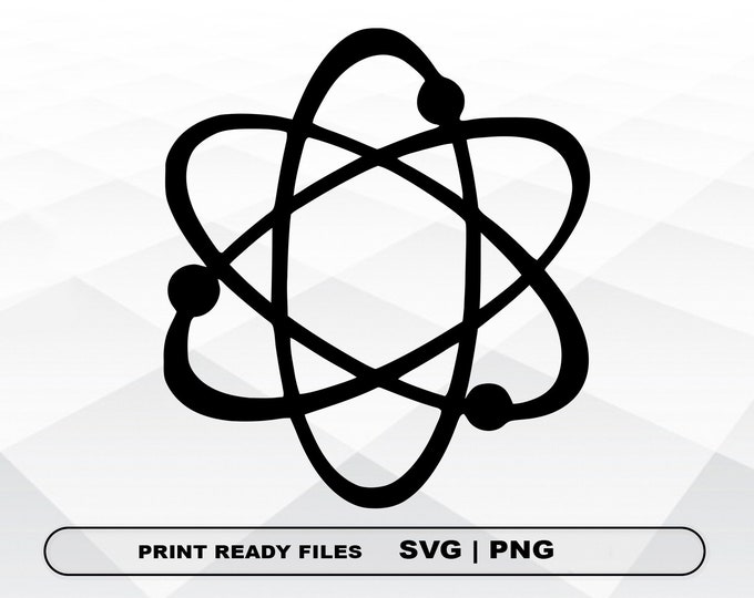 Atom Svg, Neutron Svg, Proton Svg, Science Svg. Vector Cut File for Cricut, Silhouette, Pdf Png ...