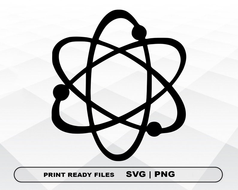 Atom Proton Neutron SVG and PNG Files Clipart Atom Print SVG - Etsy