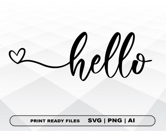 Hello SVG, Welcome Svg, Dxf, Png Instant Download, Front Door Sign SVG ...