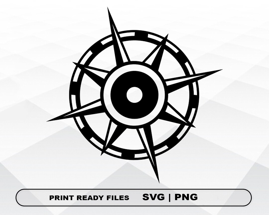 Compass SVG and PNG Files Clipart, Compass Print SVG, Digital Download ...