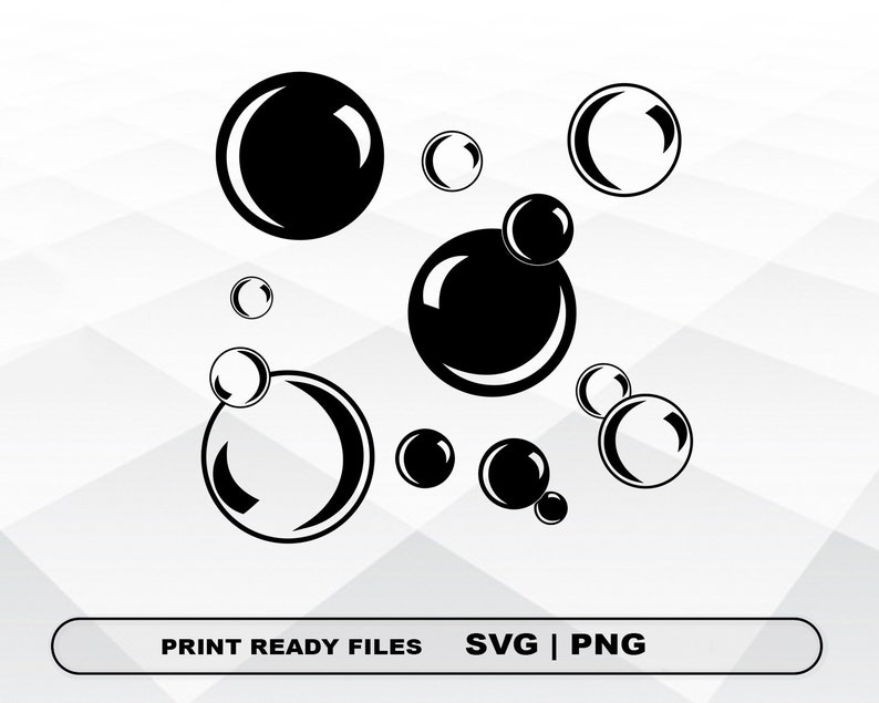 Bubbles SVG and PNG Files Clipart Bubbles Print SVG Digital - Etsy