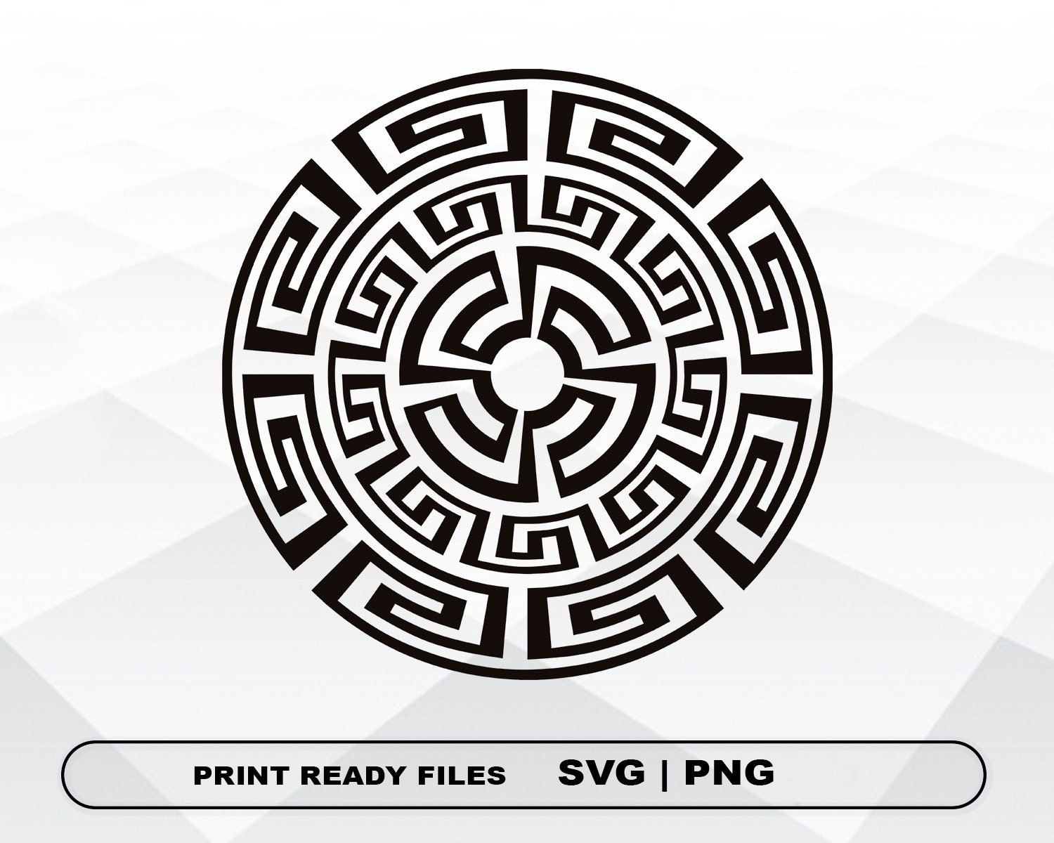 Aztecs Spiral Sign SVG and PNG Files Clipart Sign Print SVG - Etsy