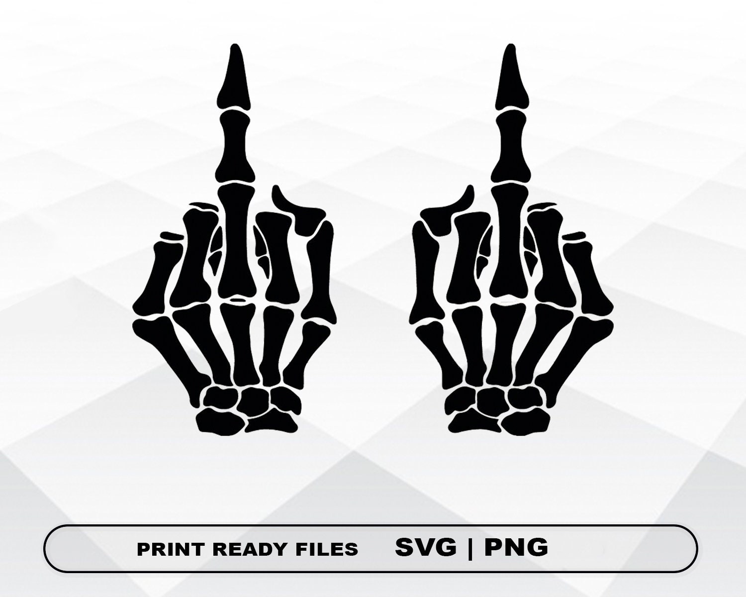 Skeleton Middle Finger SVG and PNG Files Clipart Skeleton - Etsy Denmark