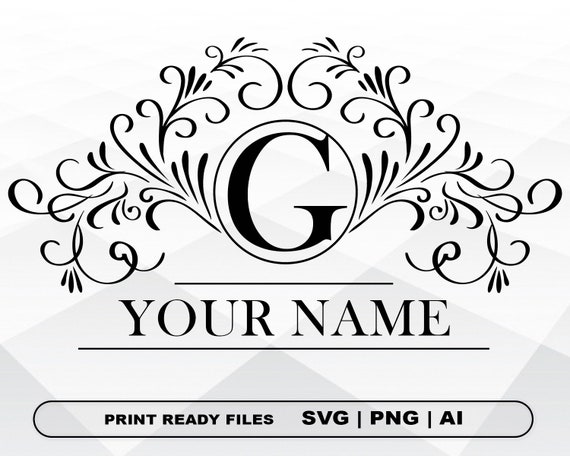 7 Monogram SVG Monogram Frame SVG Digital Frame Monogram | Etsy