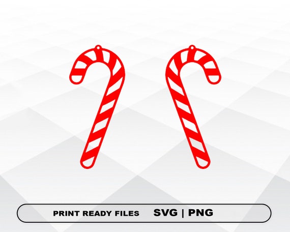 Christmas Candy Canes SVG and PNG Files Clipart Christmas - Etsy