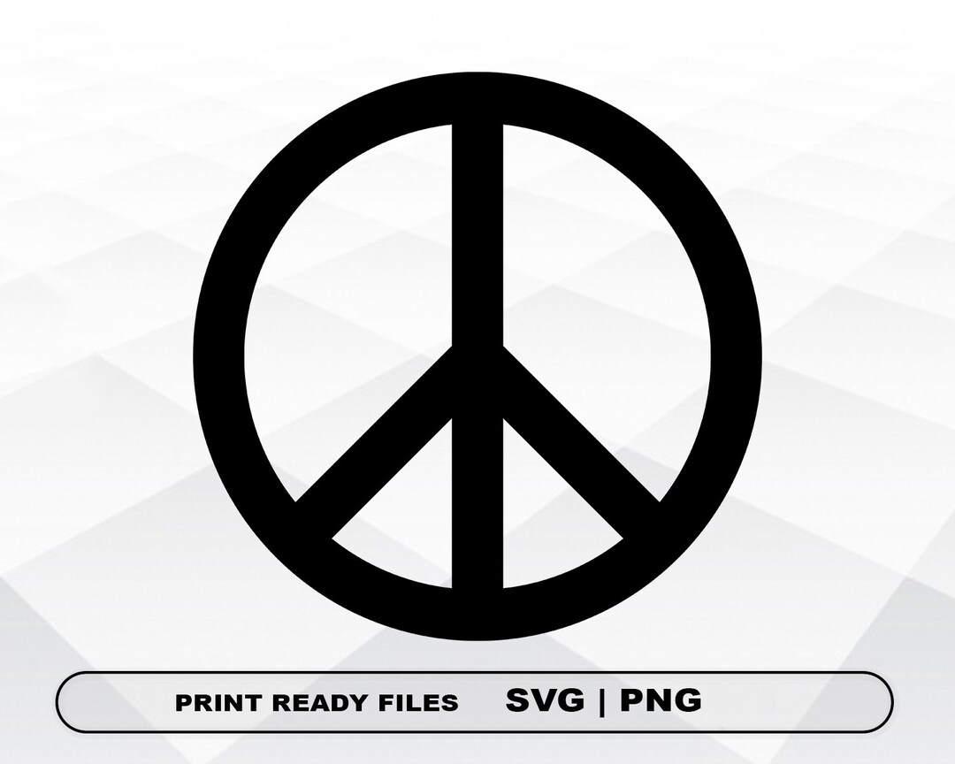Peace Sign SVG and PNG Files Clipart, Peace Sign Print SVG, Digital ...
