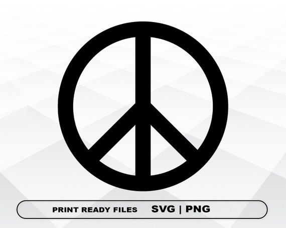 Peace Sign SVG and PNG Files Clipart Peace Sign Print SVG - Etsy