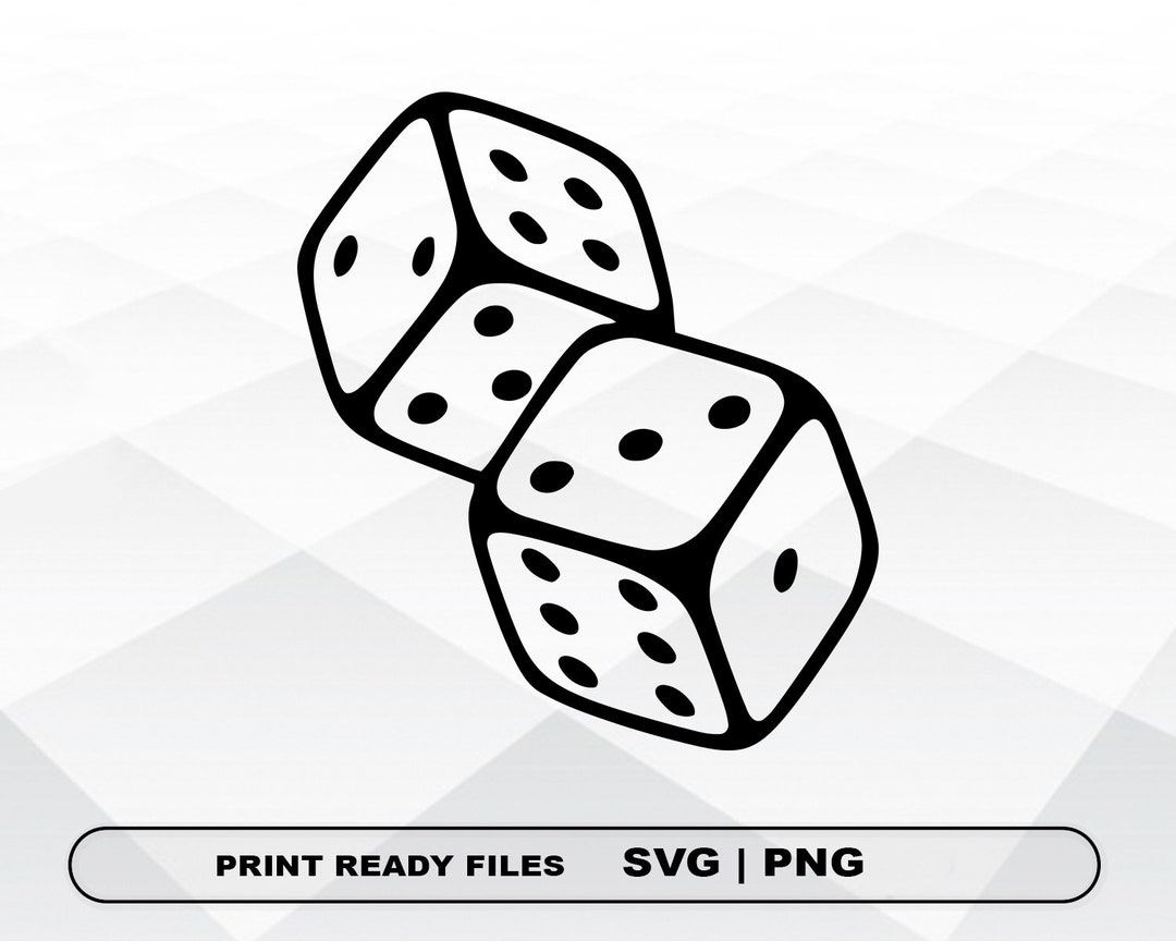 Dice SVG and PNG Files Clipart, Dice Print SVG, Digital Download Cricut ...