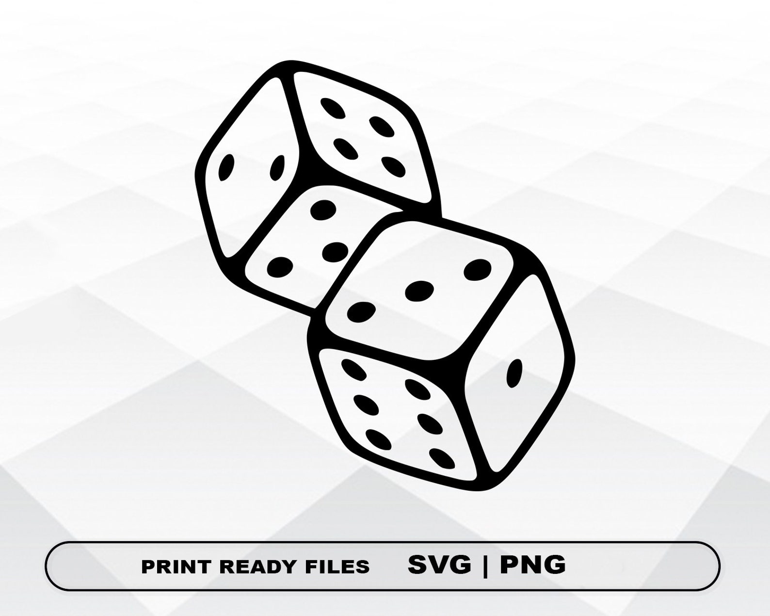 Dice SVG and PNG Files Clipart, Dice Print SVG, Digital Download Cricut ...