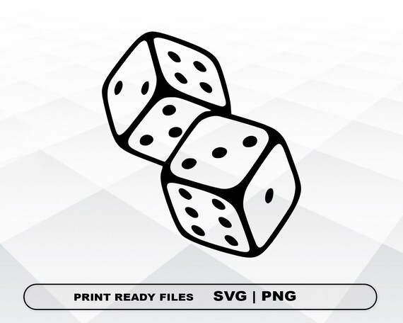 Dice SVG and PNG Files Clipart Dice Print SVG Digital - Etsy