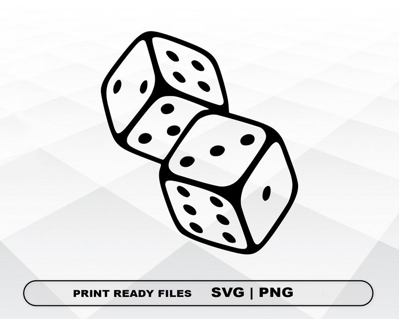 Dice SVG and PNG Files Clipart Dice Print SVG Digital - Etsy