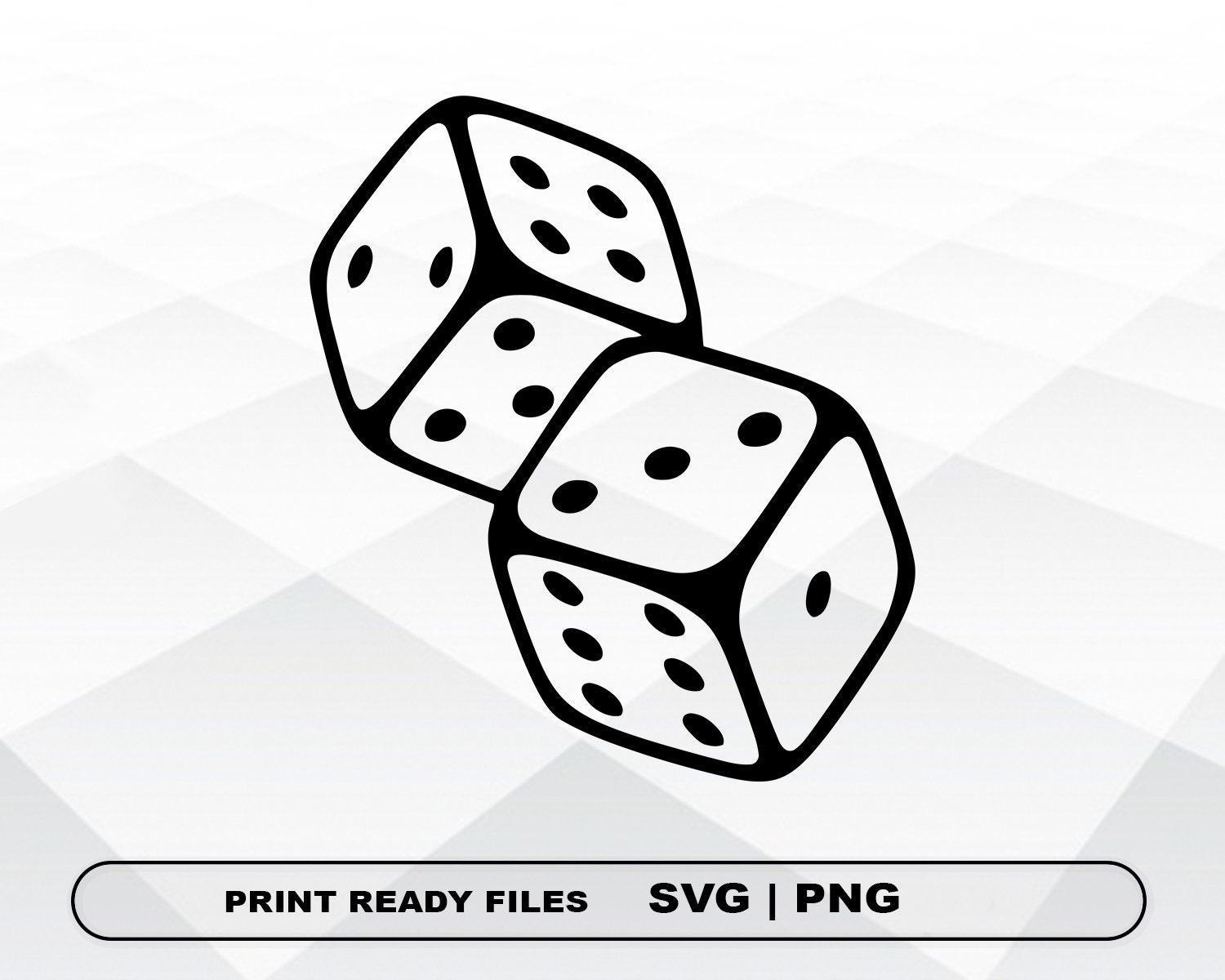 Dice SVG and PNG Files Clipart, Dice Print SVG, Digital Download Cricut ...