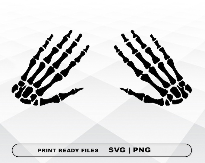 Skeleton Hands SVG and PNG Files Clipart Skeleton Hands Print - Etsy