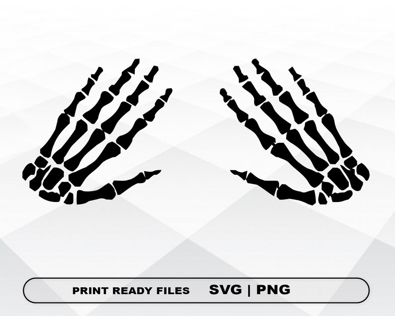 Skeleton Hands SVG and PNG Files Clipart Skeleton Hands Print - Etsy Canada