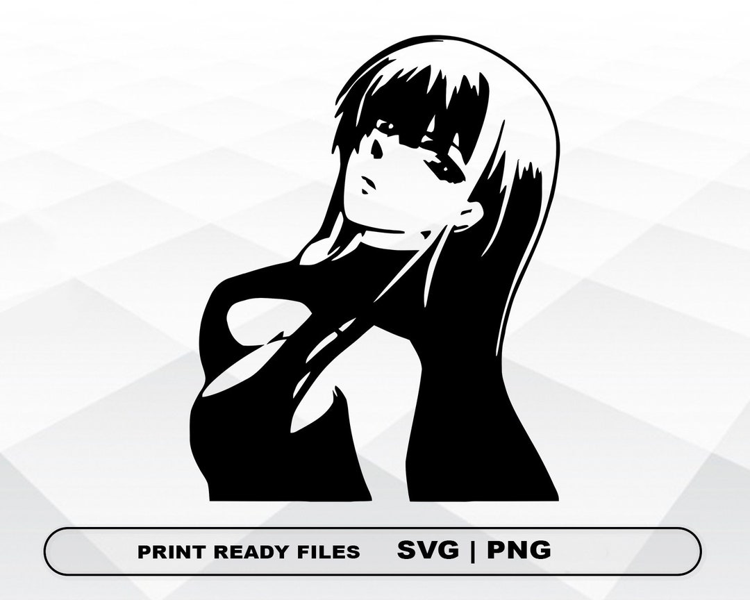Manga Girl Japan SVG and PNG Files Clipart, Japan Print SVG, Digital ...