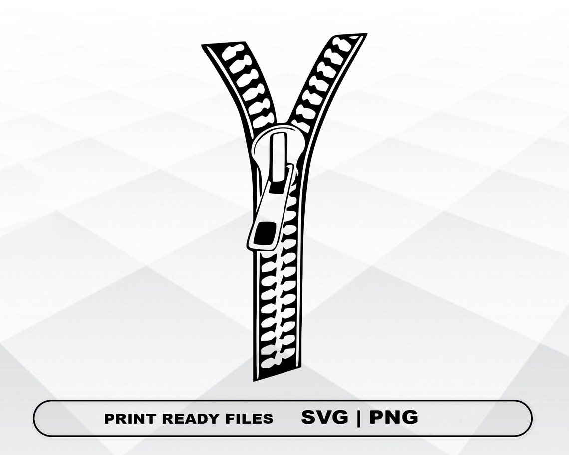 Clothes Zipper SVG and PNG Files Clipart Zipper Print SVG - Etsy