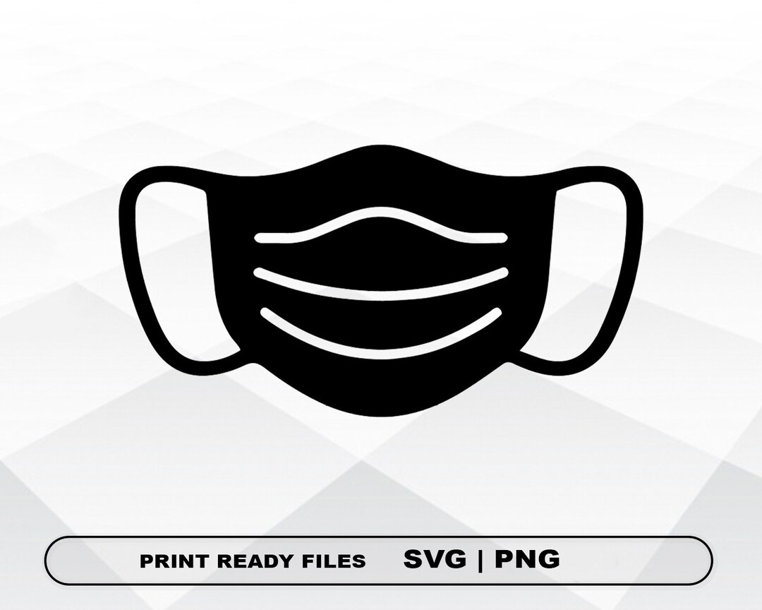 Mask Covid SVG and PNG Files Clipart, Mask Covid Print SVG, Digital ...