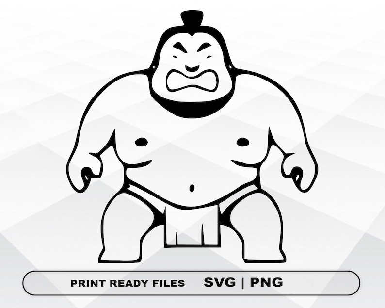 Sumo Wrestler SVG and PNG Files Clipart Sumo Print SVG - Etsy Australia
