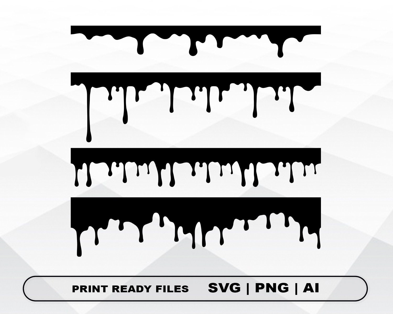 Dripping borders svg Dripping borders cut files Dripping | Etsy