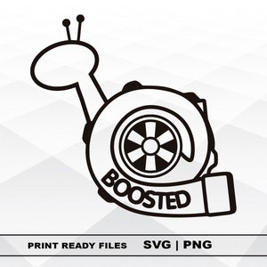 Snail Boosted SVG and PNG Files Clipart, Snail Boosted Print SVG ...