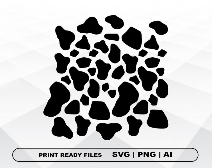 Cow Print, Cow Spots, Cow Print Pattern Instant Download SVG, PNG, EPS ...