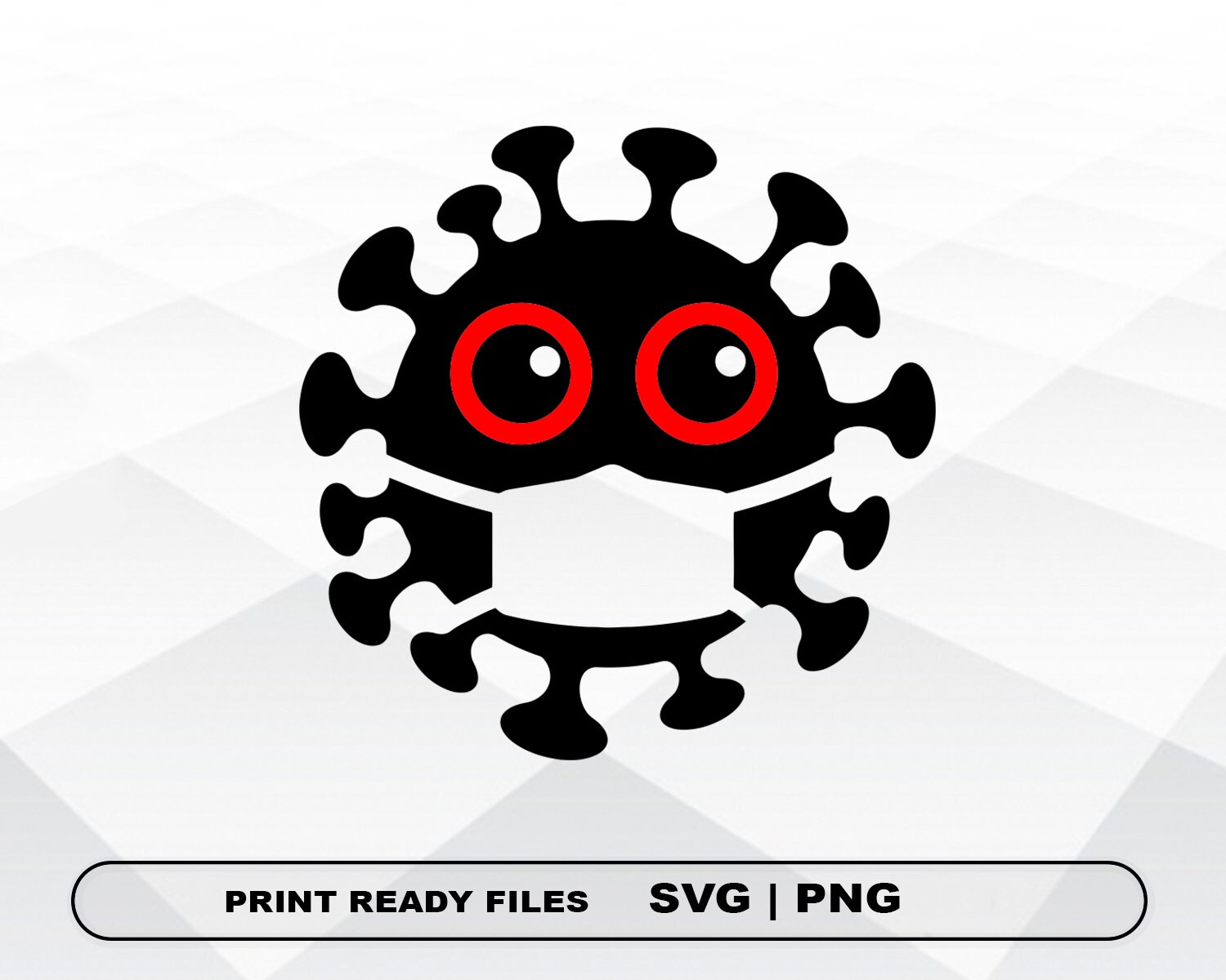 Covid Virus SVG and PNG Files Clipart, Covid Virus Print SVG, Digital ...