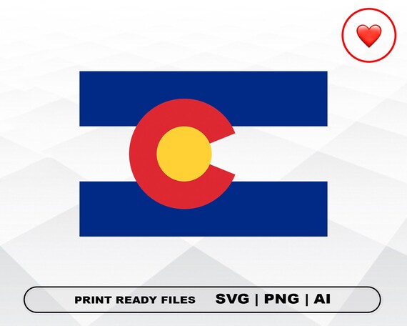 Colorado Flag Svg and PNG Files Clipart Colorado State Flag - Etsy