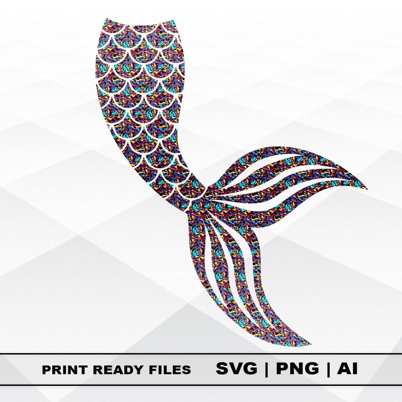 Mermaid Tail Svg - Etsy