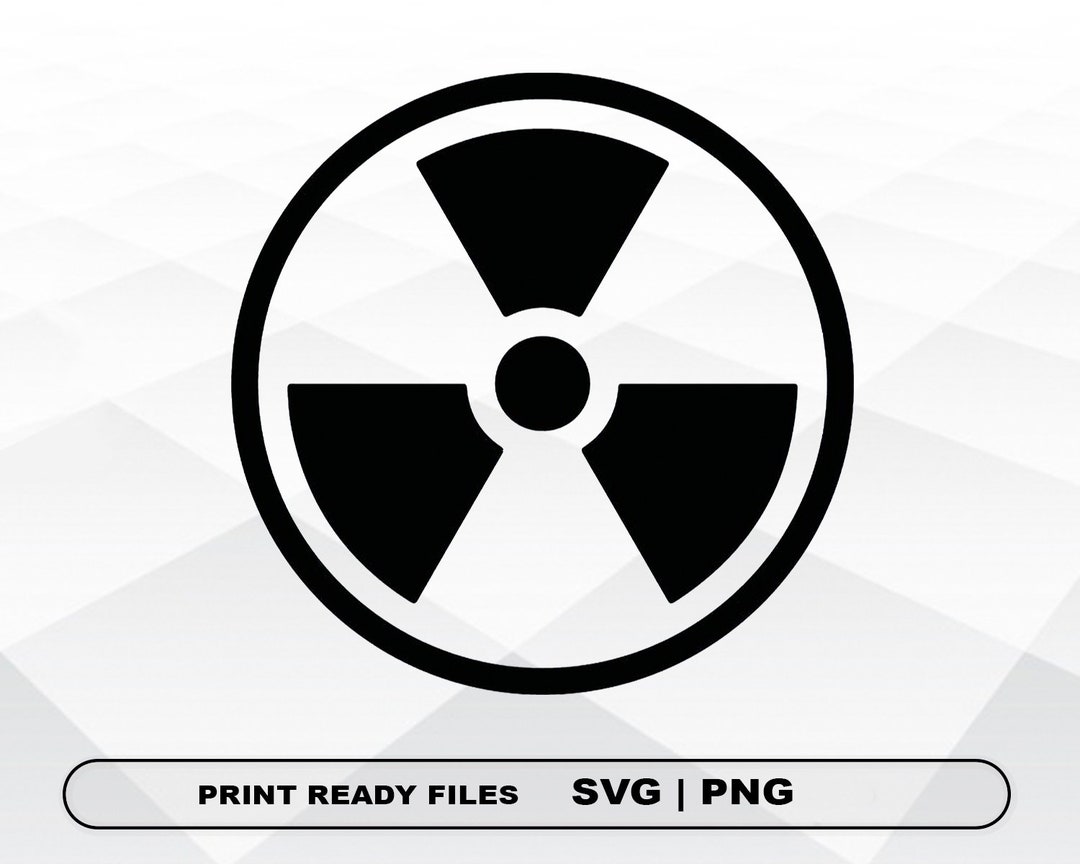 Radiation Sign SVG and PNG Files Clipart, Radiation Sign Print SVG ...