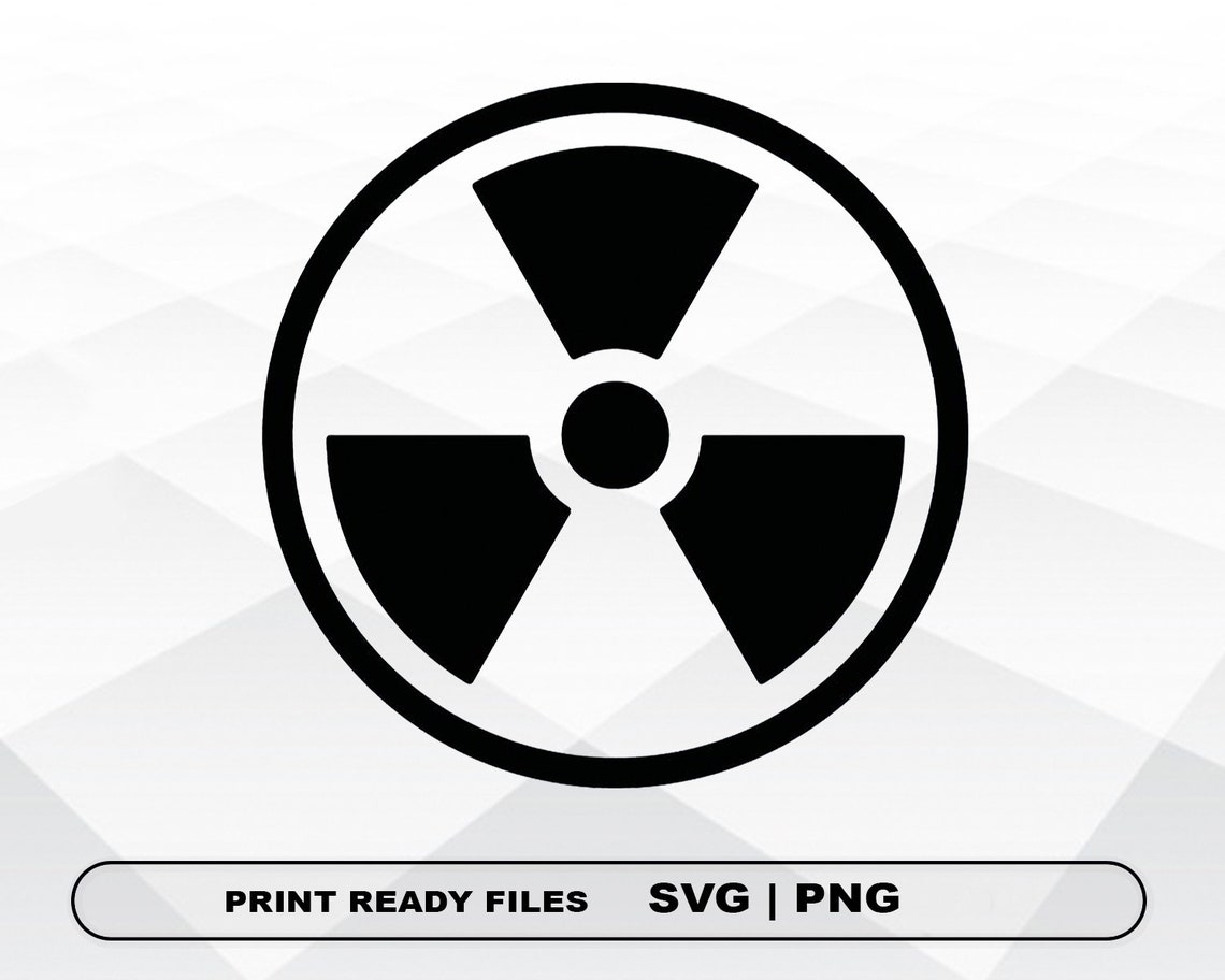 Radiation Sign SVG and PNG Files Clipart Radiation Sign Print - Etsy