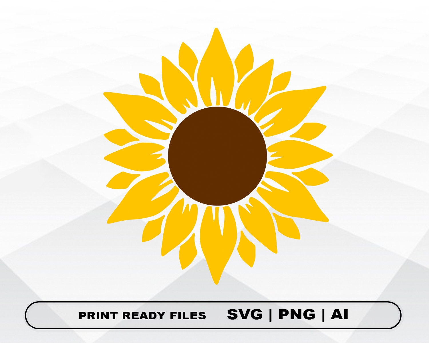 Sunflower Svg Flower Clipart Yellow Svg Files Cricut - Etsy