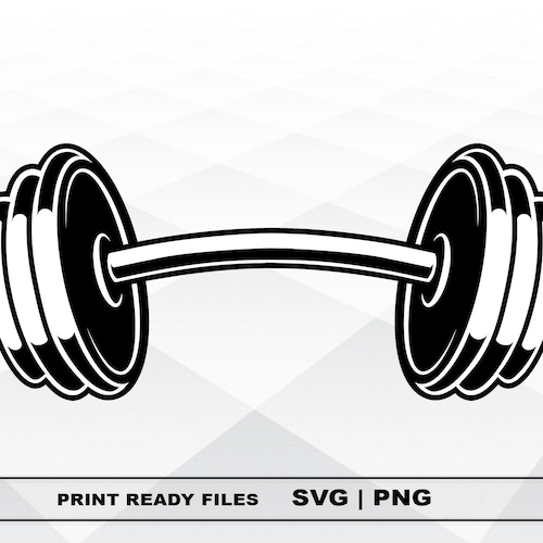Barbell Dumbbell SVG and PNG Files Clipart Barbell Print SVG - Etsy