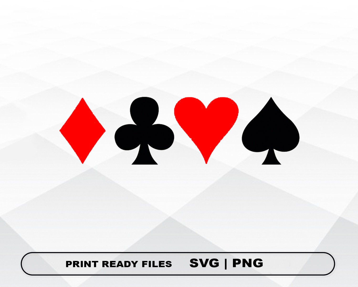Playing Cards SVG and PNG Files Clipart, Playing Cards Print SVG ...