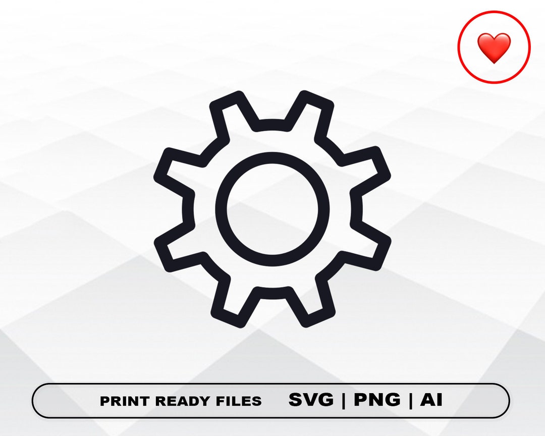 Gear SVG and PNG Files Clipart, Gear Print Ai and SVG Digital Download ...