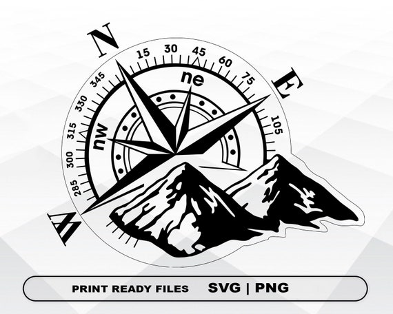 Compass SVG and PNG Files Clipart Compass Print SVG Digital - Etsy