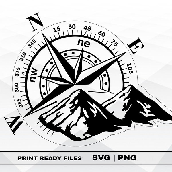 Compass Rose Print - Etsy