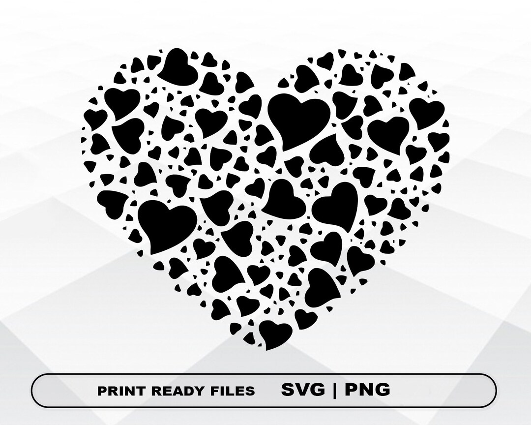Heart of Hearts SVG and PNG Files Clipart, Hearts Print SVG, Digital ...